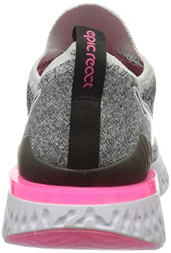 Nike Epic React Flyknit 2 Women's Running Shoe White/Black-Hyper Pink-Blue Tint 6.5