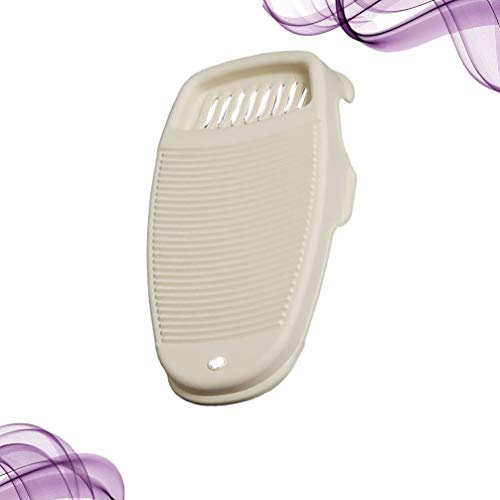 Operitacx Washing Board Antiskid Washboard Plastic Washing Scrubbing Board Thickened Laundry Washboard Household Cleaning Tool for Washing Clothes Home Laundry Khaki Hand Underwear Washboard