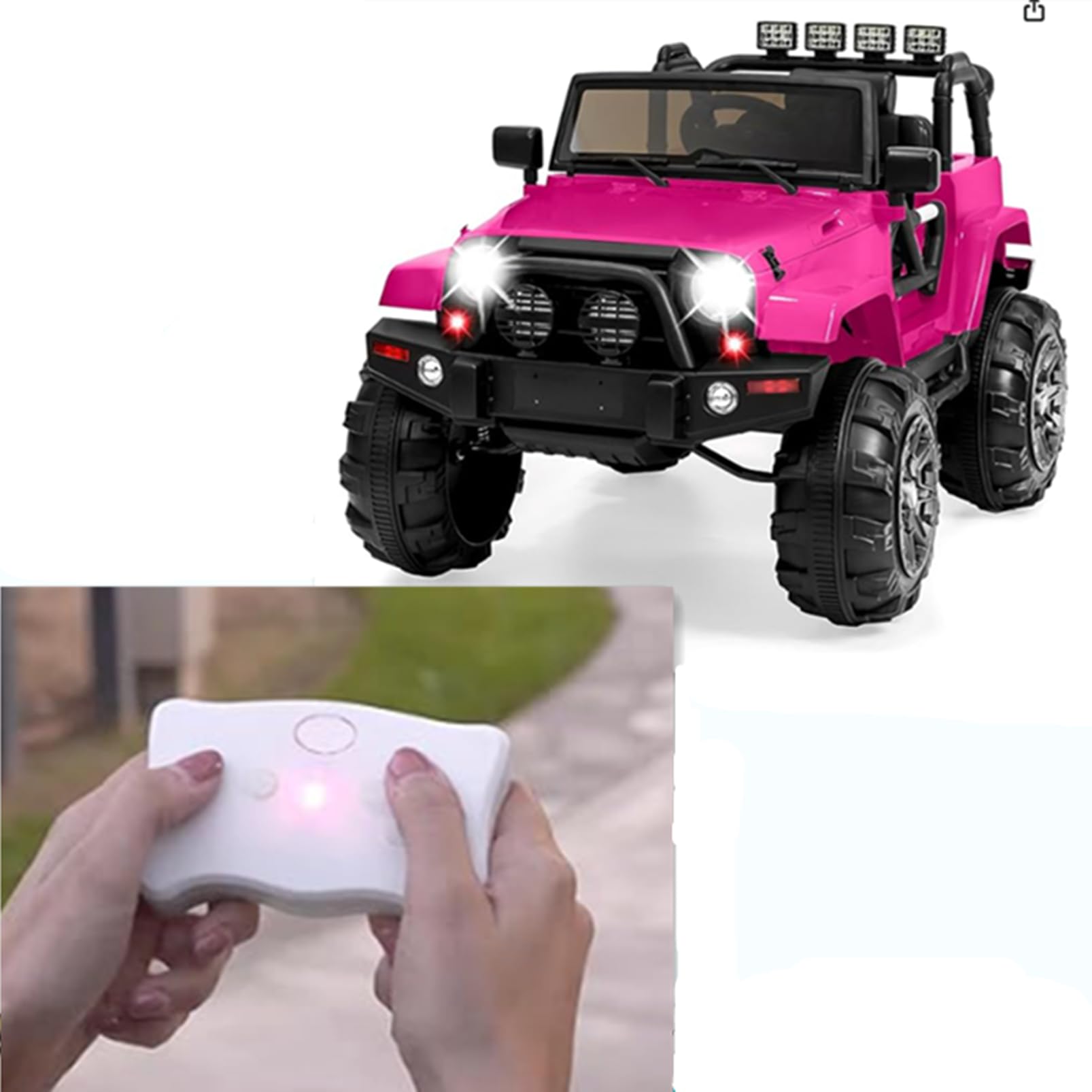 Wellye 2.4G Bluetooth Remote Control White Button Transmitter Accessories Kids Powered Wheels Children Electric Ride On Toy Car Replacement Parts