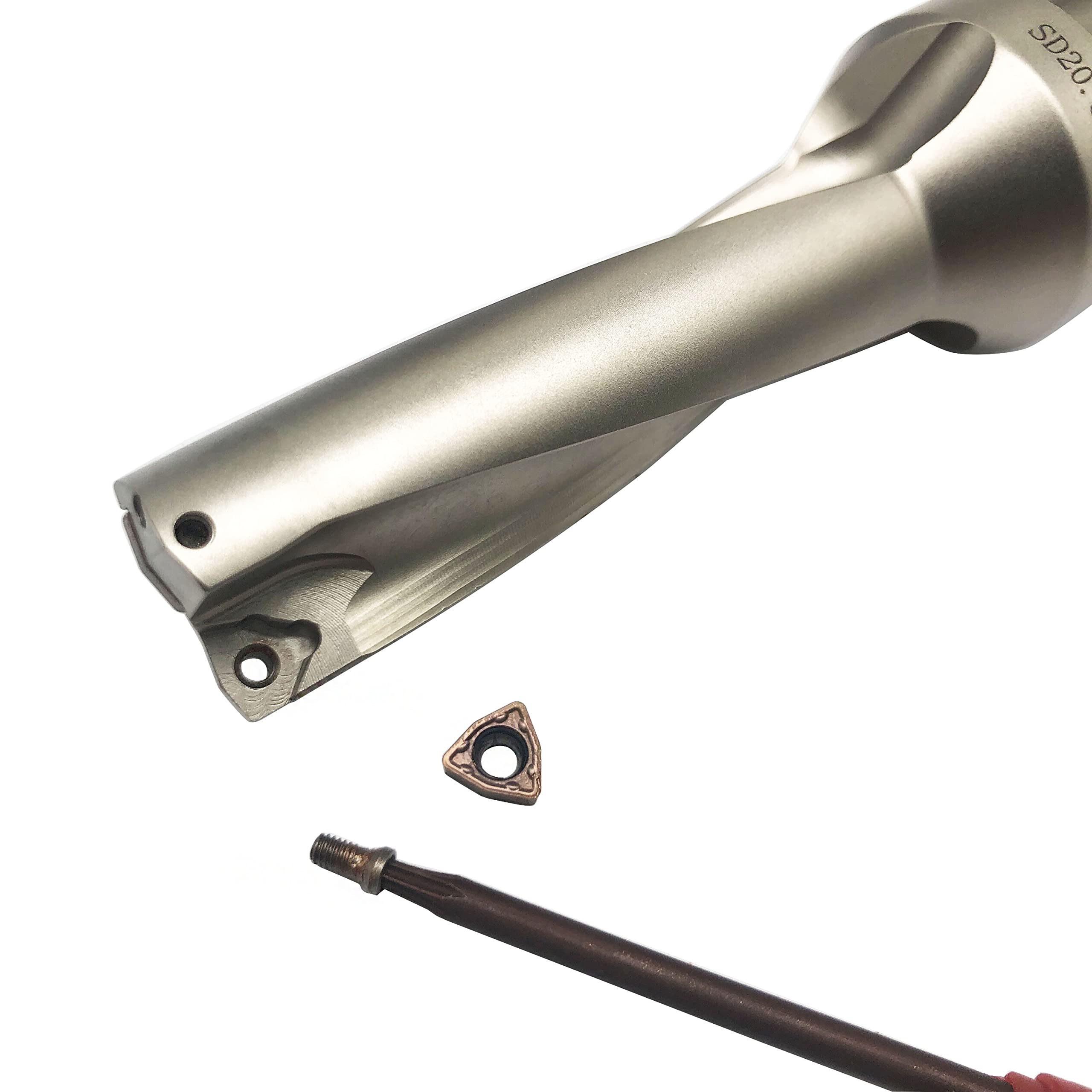 GBJ WC- Φ20.5-3D-C25 +10pcs WCMX040208FN Indexable U Drill Inserts Holder Fast Water Jet Drill Violent Drill WPD Series (WPD-Φ20.5-3D-C25+WCMX040208)