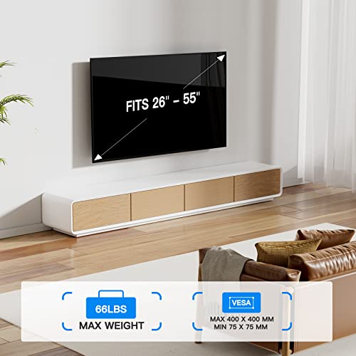 Pipishell TV Wall Mount Full Motion for Most 26-55 Inch TVs, Wall Bracket TV Mount with Articulating Swivel Tilt Leveling Holds up to 66lbs Max VESA 400x400mm for LED LCD OLED 4K Flat Curved Screen