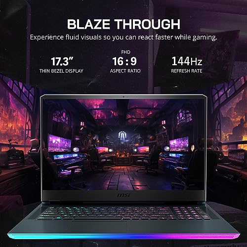 MSI 2022 GE76 Raider Gaming 17.3" Thin Bezel IPS FHD 144Hz Laptop, 12th Core i7-12700H, 64GB RAM, 4TB PCIe SSD, Backlit Keyboard, GeForce RTX 3060 6GB, FHD Webcam, Win11 Pro, Grey, 32GB USB Card