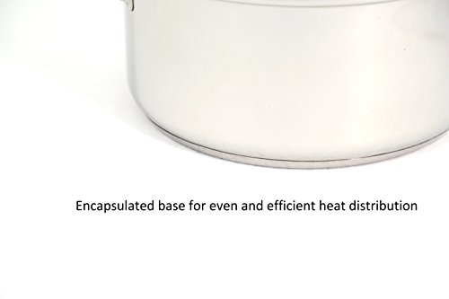 EXCELSTEEL 4 Piece 18/10 Stainless Steel Multi-Cookware Set With Encapsulated Base, 12 Qt