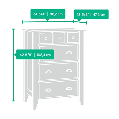 Sauder Shoal Creek 4-Drawer Chest, Jamocha Wood finish