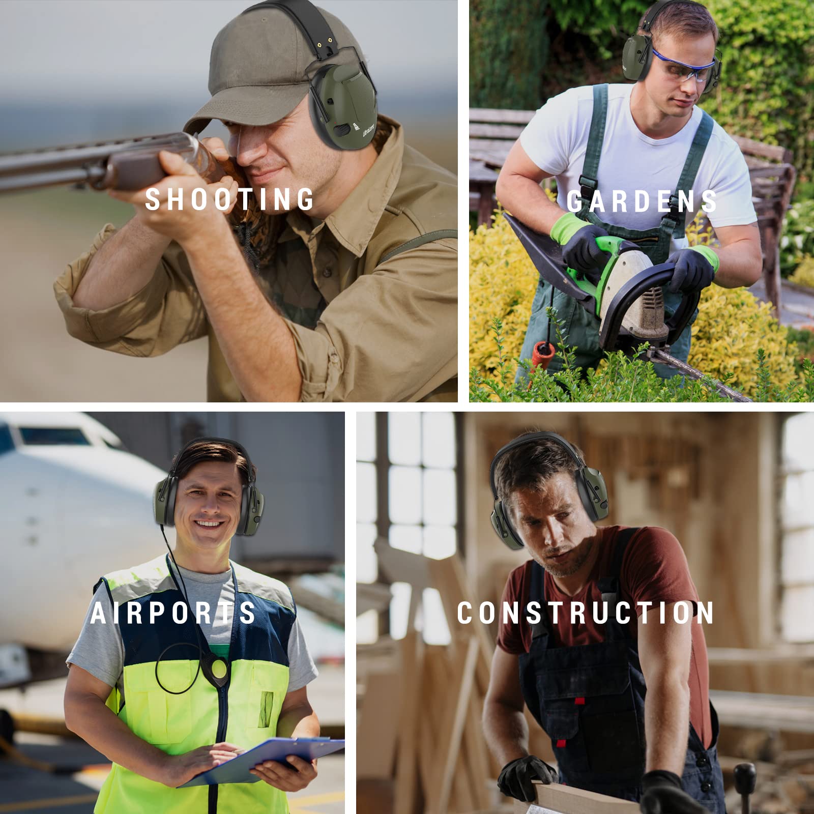 Electronic Shooting Ear Protection - Slim Hearing Protection Earmuffs for Shooting Gun Range Light Weight