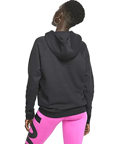 Nike Women's Sportswear Essential Fleece Hoodie (XL, Black/White)