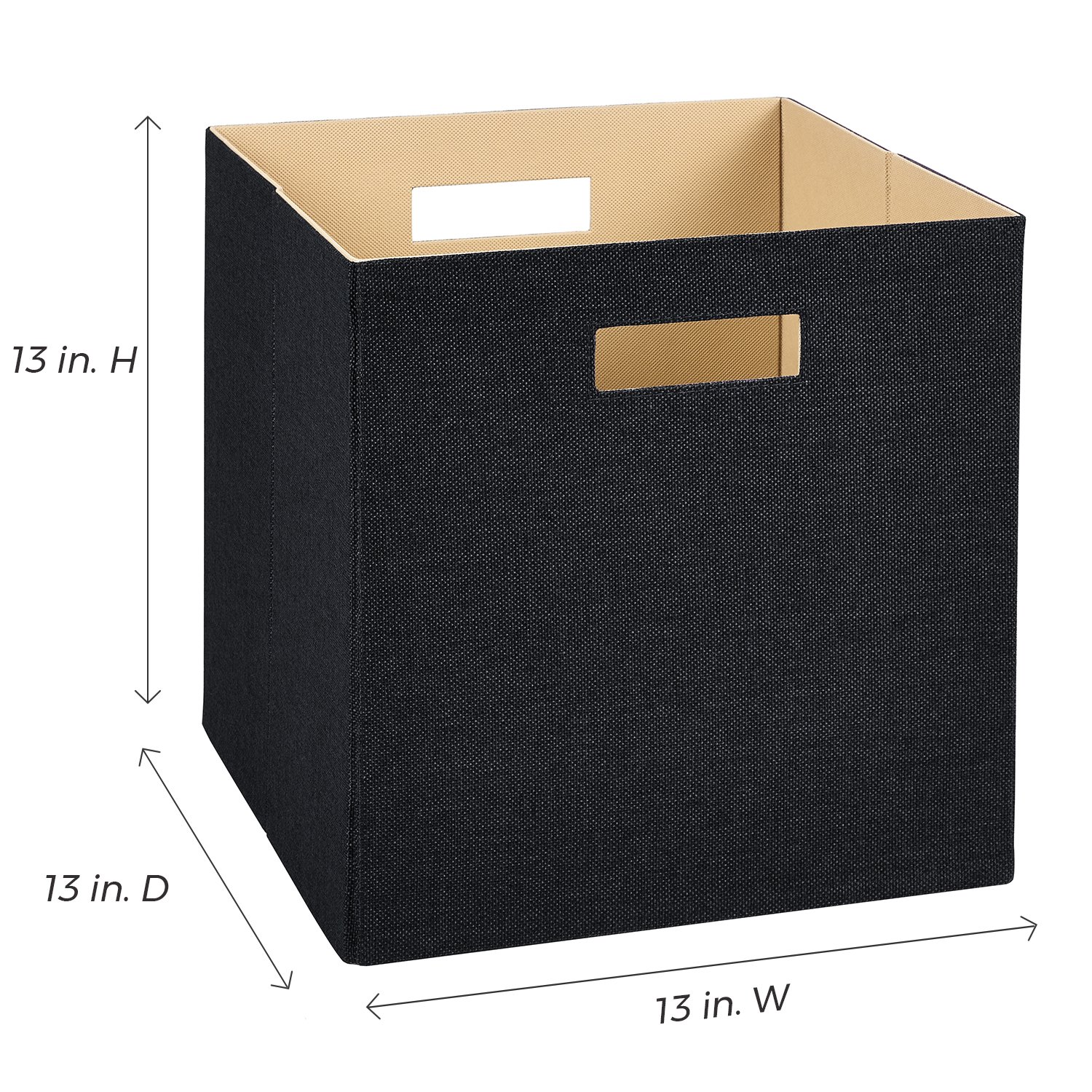 ClosetMaid Decorative Fabric Storage Bin, Black