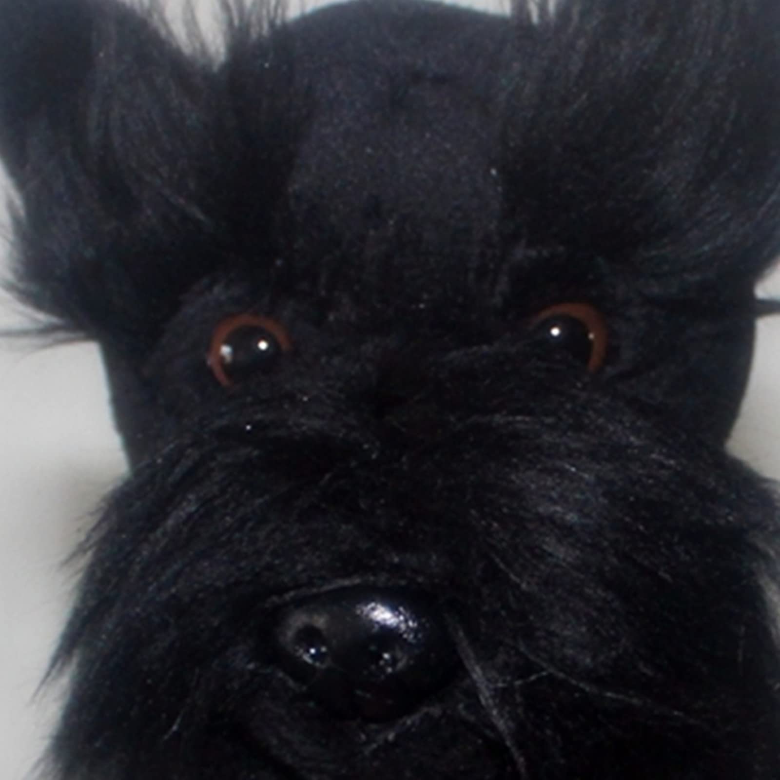 SYUSAMA 7Inches Lifelike Black Schnauzer Plush Toy Soft Stuffed Animal Cute Aberdeen Terrier Plushie Cute Pillow Doll Home Decor…
