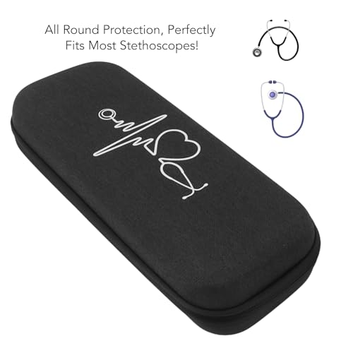 Hard Stethoscope Case, Large Carrying Case, Shockproof EVA Material, Storage Bag for Nurses and Medical Accessories, Scratch and Impact Resistant