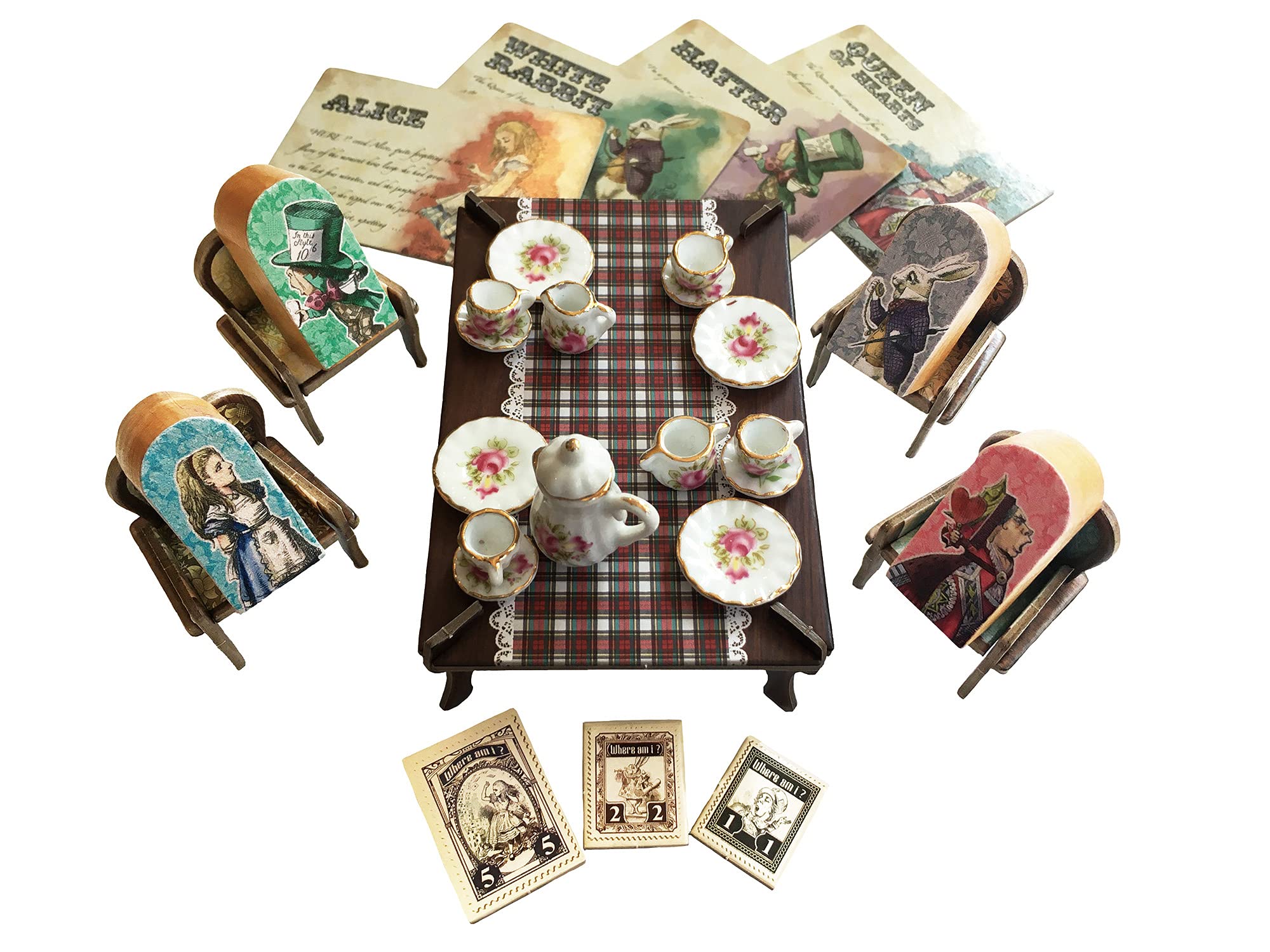 Where am i ? Alice in a mad Tea Party Standard Edition Board Game | Social Deduction | Area Majority | Ages 8+ | 2-4 Players | Average Playtime 20 Minutes | Made by GOTTA2 GAMES