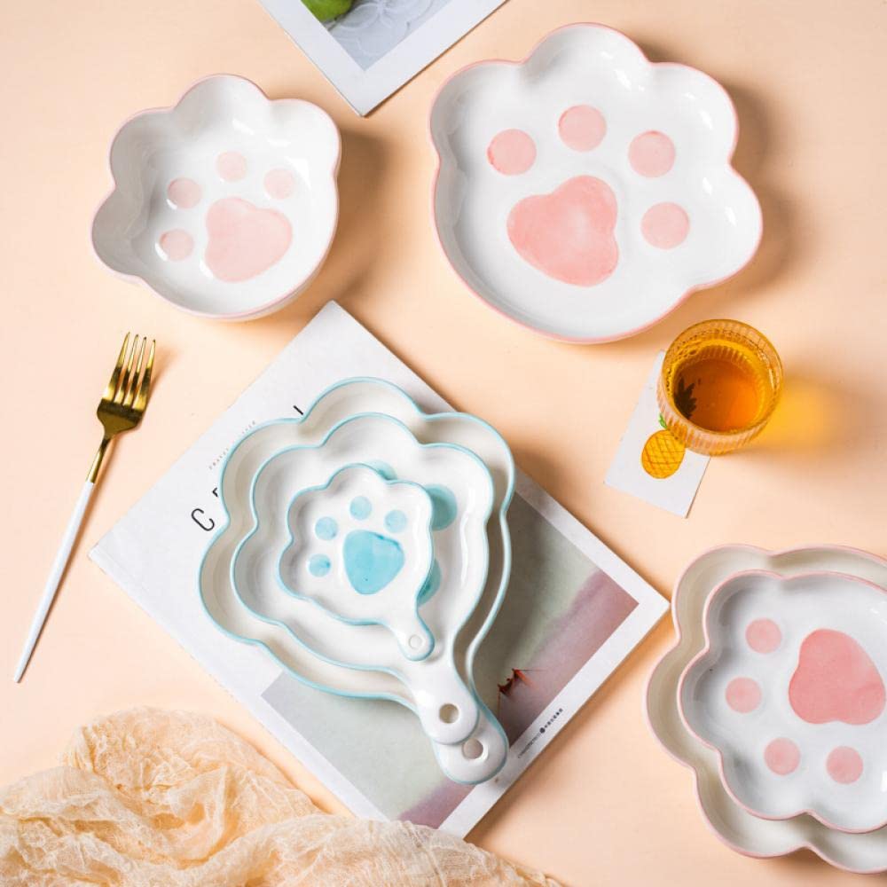Gaolinci Cute Cat Claw Ceramic Spoon Rests, Easy-to-Clean Kitchen Cutlery Holder (Set of 2)