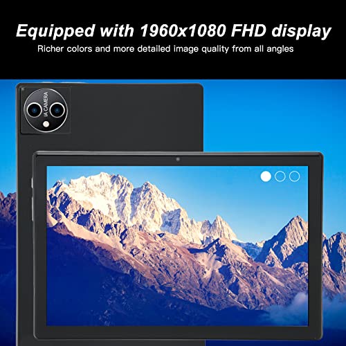 Dpofirs 10.1 Inch 4G Tablet, Octa Core 8GB 256GB Android 12 Tablets with 1960x1080 FHD, 5G WiFi, 8MP 16MP Camera, 7000mAh Fast Charging Tablet PC for Home Office(Black)
