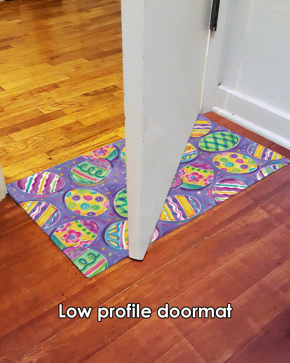 Toland Home Garden 800199 Egg Toss Spring Door Mat 18x30 Inch Easter Outdoor Doormat for Entryway Indoor Entrance
