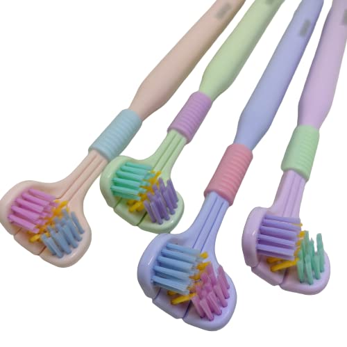 Green 3-Sided Triple Angle Toothhugger Training Toothbrush, Ultra Soft Bristles, Toddler and Autistic Oral Care for 1 Year and Up