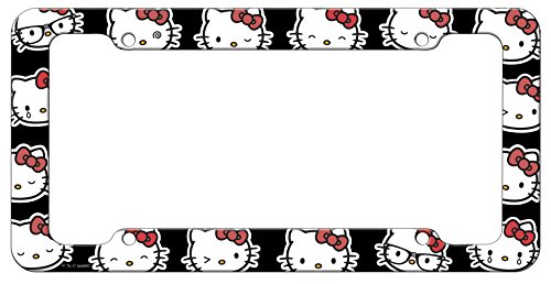 Chroma Graphics 42558 Hello Kitty Emoji Heads Plastic Frame, 12.5x6.25x0.2, Black/White/Red