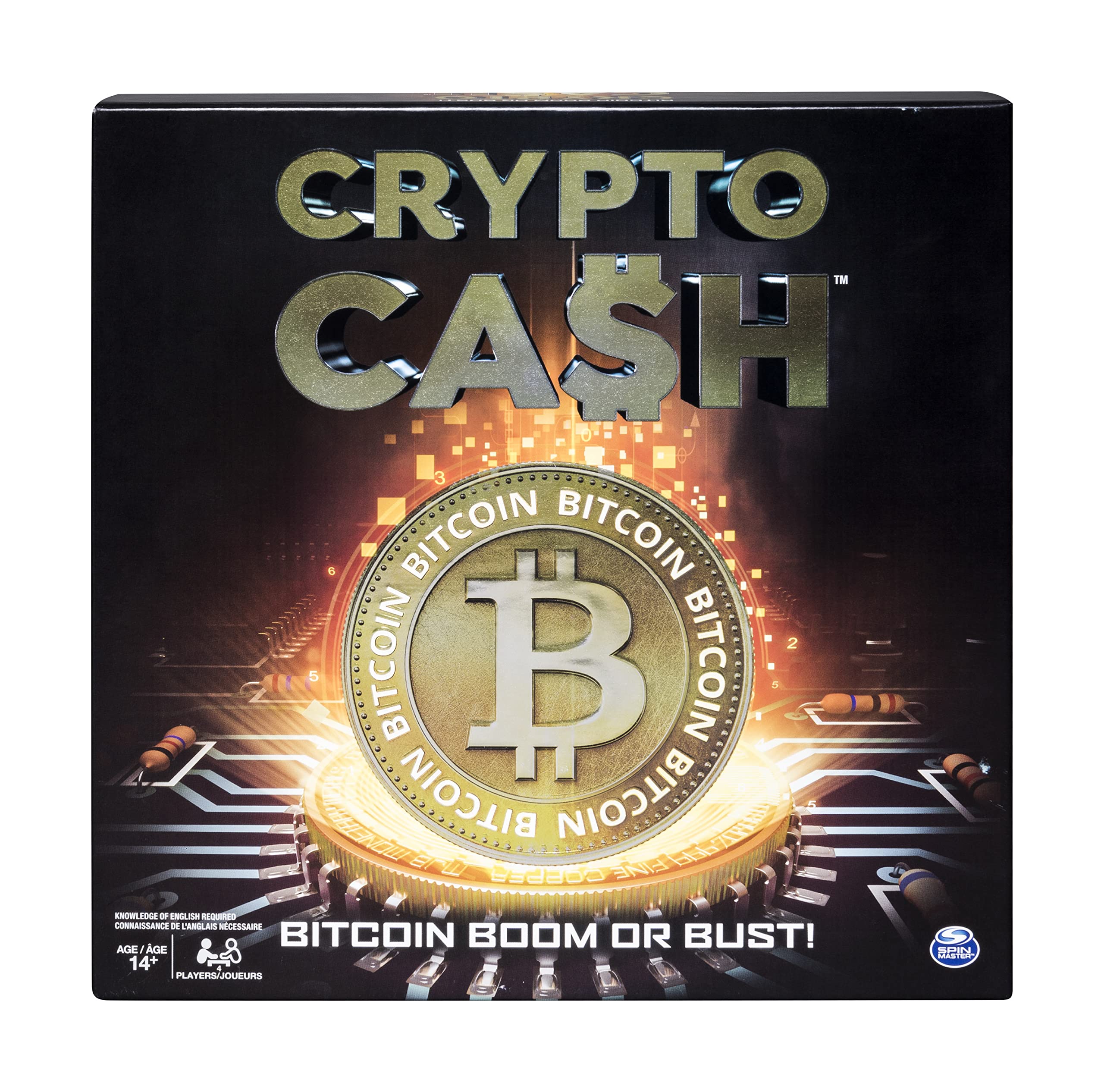 Spin Master Games Crypto Cash Game, Fast-Paced Bitcoin Betting Game for Teens and Adults Aged 14 and Up