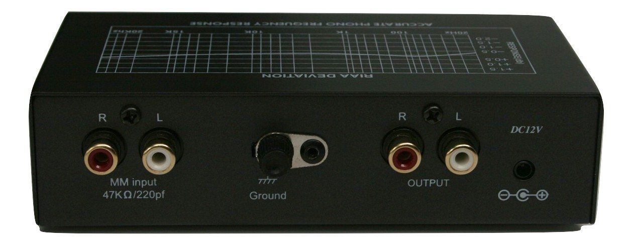Technolink TC-750LC Audiophile RIAA Phono Preamp with Output Level Control, 85dB S/N; Black or Silver, Your Choice (Black w/ 1000mA Adaptor Upgrade)