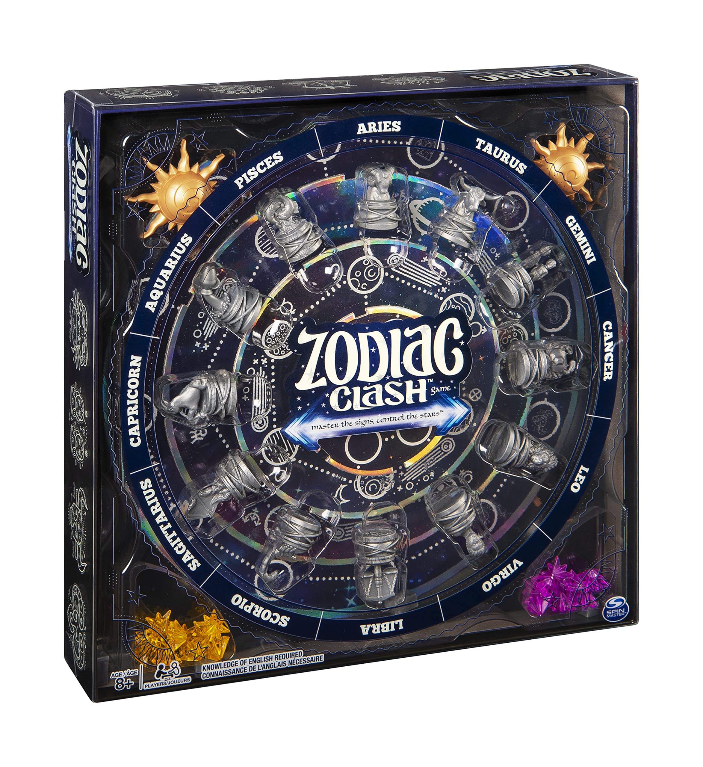 SPIN MASTER GAMES Spin Master Zodiac Clash, Strategic 3D Solar System Board Game, for 2 or 4 Players Aged 8 and Up