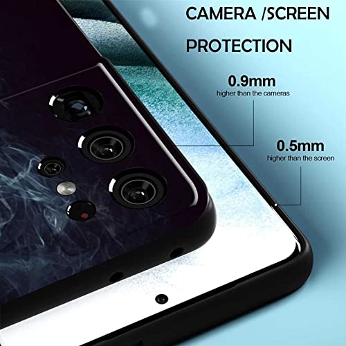 Compatible with Samsung Galaxy S23 Ultra Basketball Case, Basketball Fire and Smoke Flame Pattern for Samsung Case Men Boys, Soft Silicone Stylish Anti-Slip Protective Case for Samsung