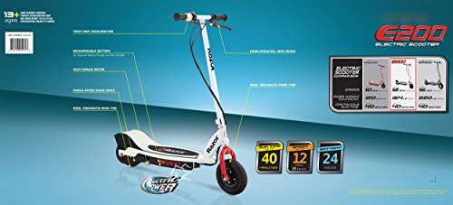 Razor E200 Electric Scooter - White