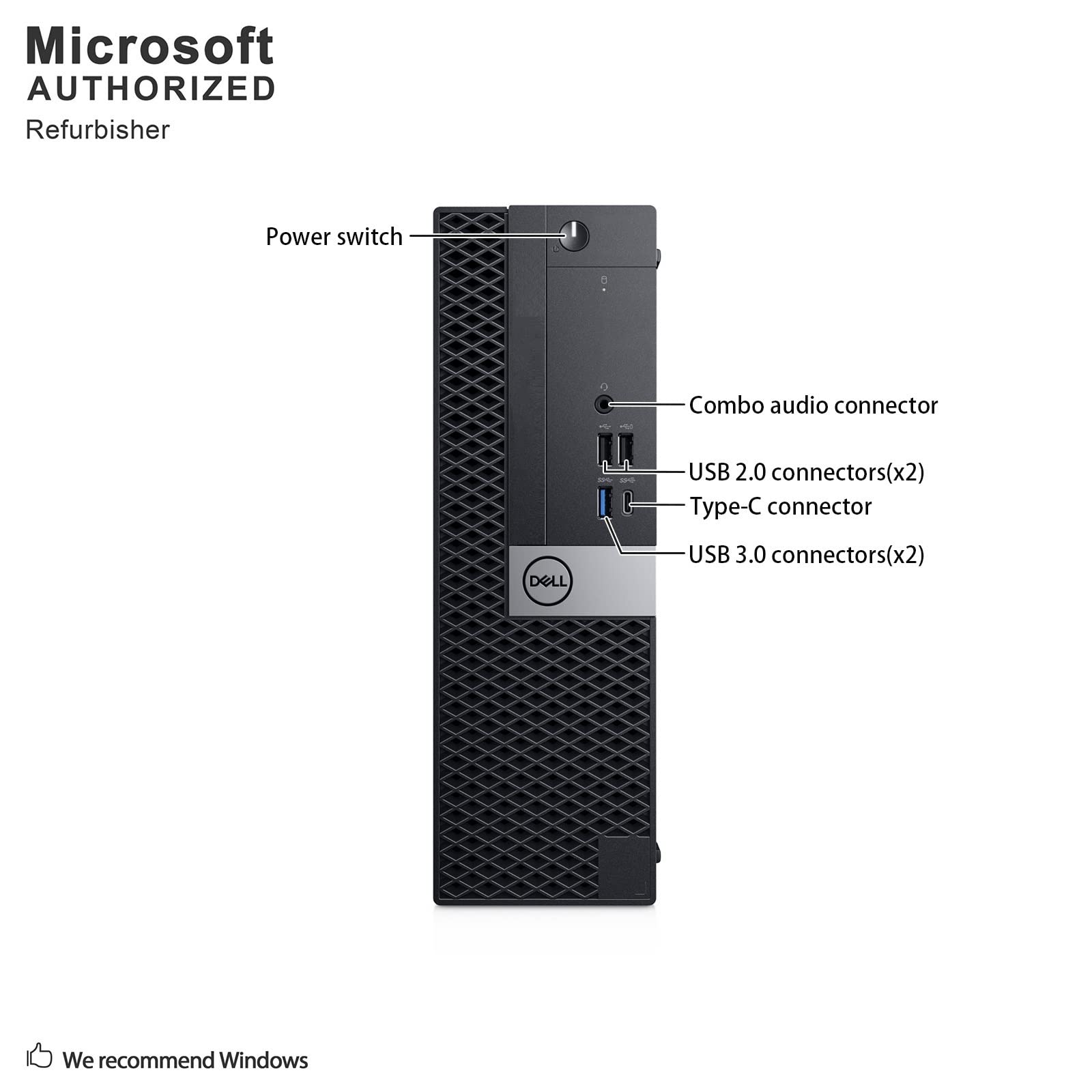 Dell OptiPlex 7070 SFF High Performance Desktop Computer, Intel Eight Core i7-9700 up to 4.7GHz, 16G DDR4, 512G SSD, WiFi, BT, 4K Support, DP, HDMI, Win 10 Pro 64 English/Spanish/French(Renewed)