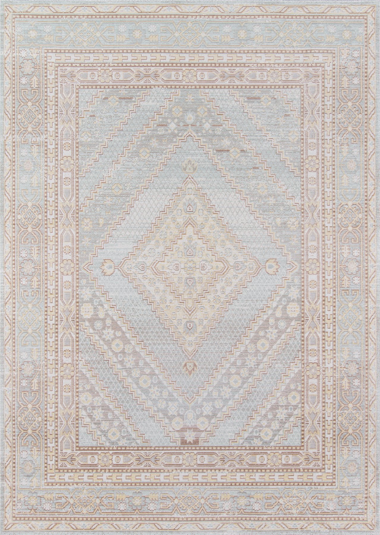 Momeni Isabella Traditional Geometric Flat Weave Area Rug, 2 ft 0 in x 3 ft 0 in, Blue