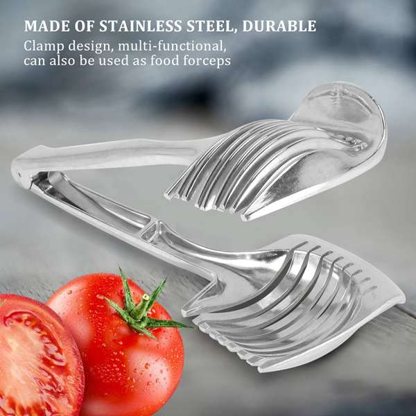Gigavino Multiuse Tomato Slicer,Multi-Functional Slicer,Design for Accurate Cuts Tomatoes Lemon Cutter,Handheld Onion Slicer