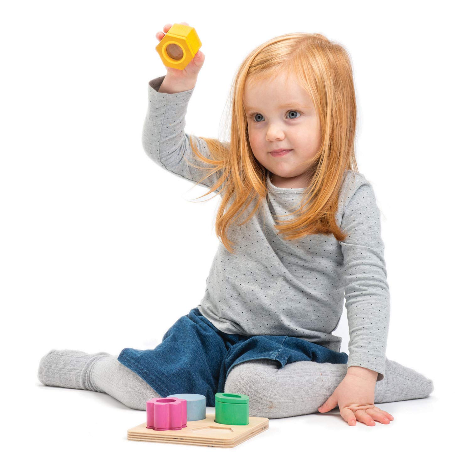 Tender Leaf Toys - Sensory Trays - Baby Blocks, Shape Sorter, STEM Learning Shape Identification Sorting Game Toy for Kids 18 Month + (Visual Sensory Trays)