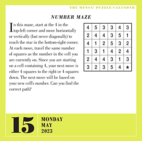Mensa 365 Brain Puzzlers Page-A-Day Calendar 2023: Word Puzzles, Logic Challenges, Number Problems, and More