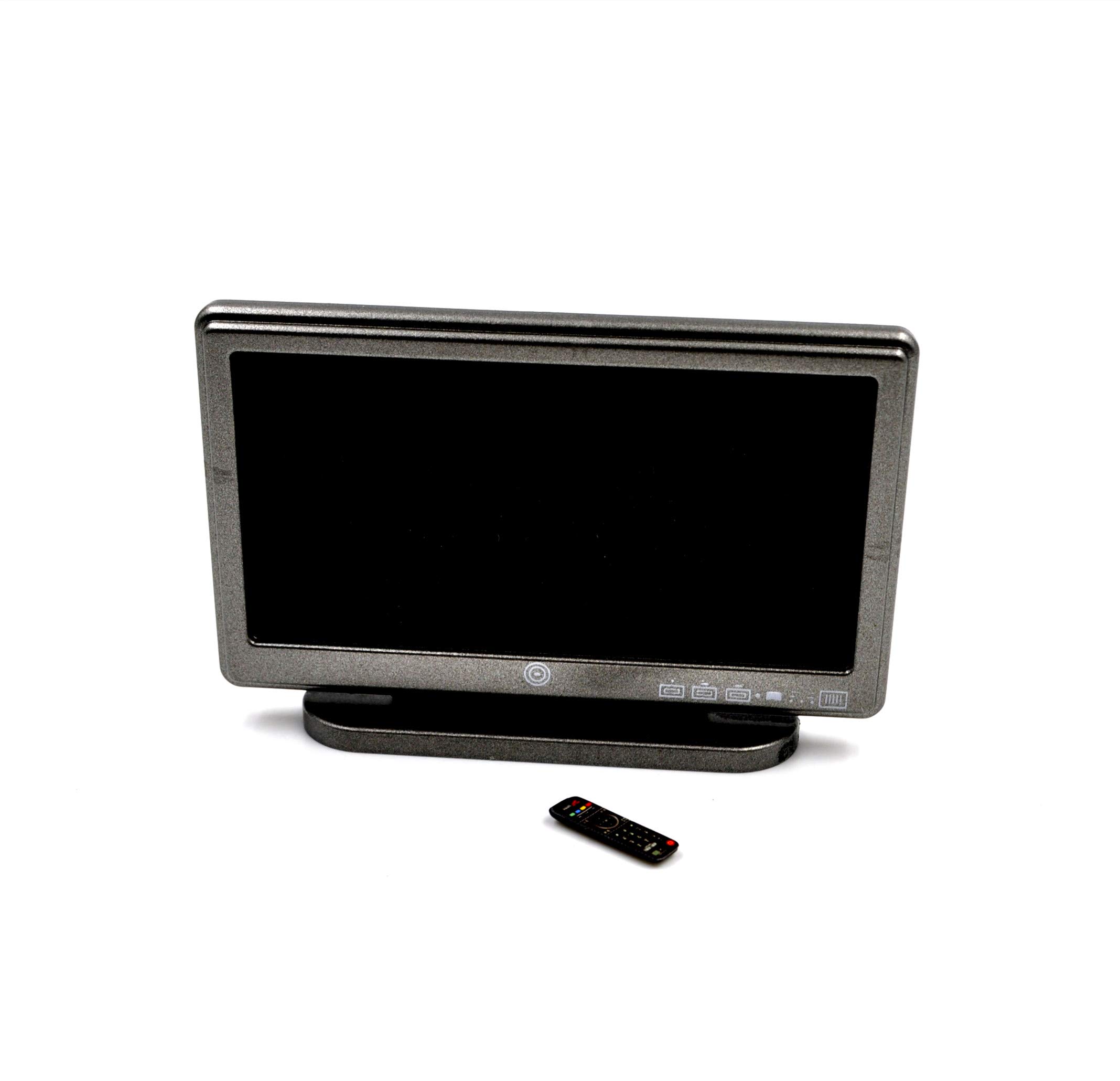 Togudot 1:12 Miniature TV Television with Remote Control Dollhouse Mini Decoration Accessories