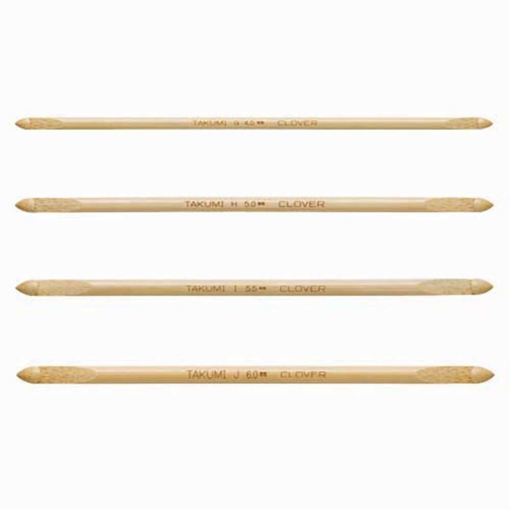 Clover Double-Ended Tunisian Crochet Hook (G/4.0 mm), 4.0mm, Beige