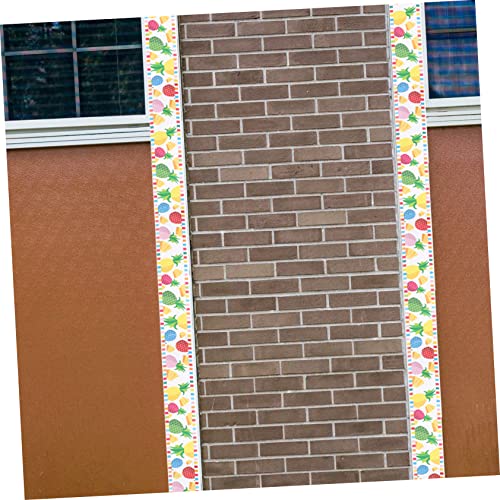 Ciieeo 5 Rolls Bulletin Board Stickers Bulletin Borders Decoration Chalkboard Border Pineapple Decor Classroom Decor Copper Plate self-Adhesive Paper Wallpaper Pineapple Pattern