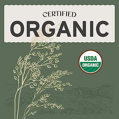 Sassafras & Pumpernickel Organic Millet without Hulls (12 lbs) USA Grown and Packaged, Bulk White Proso Millet for Birds, Hull-on Millet for added nutrients, Millet Bird Seed for parakeets, cockatiels