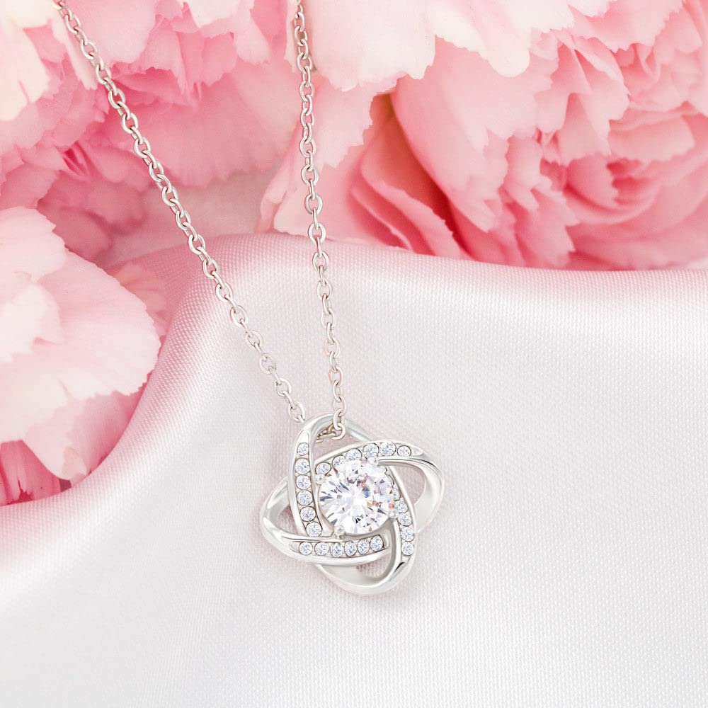 GLAVICY Dear Mama Poem Message Card with Love Knot Necklace Gift Set | Remembrance Gift for Mom Pregnancy Loss, Child Loss, Miscarriage | Give Her A Peace Gift