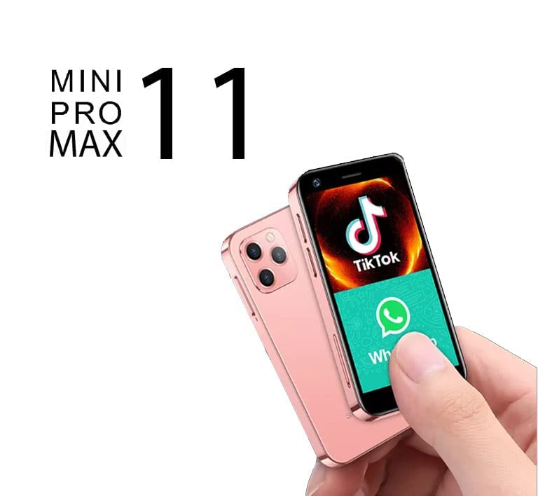 Mini Smartphone iLight 11 Pro Max The World's Smallest 11Pro Android Mobile Phone Super Small Micro 2.5" Touch Screen Global Unlocked Great for Kids 1GB RAM / 8GB ROM Tiny iPhone XI Pro Max Look Alike