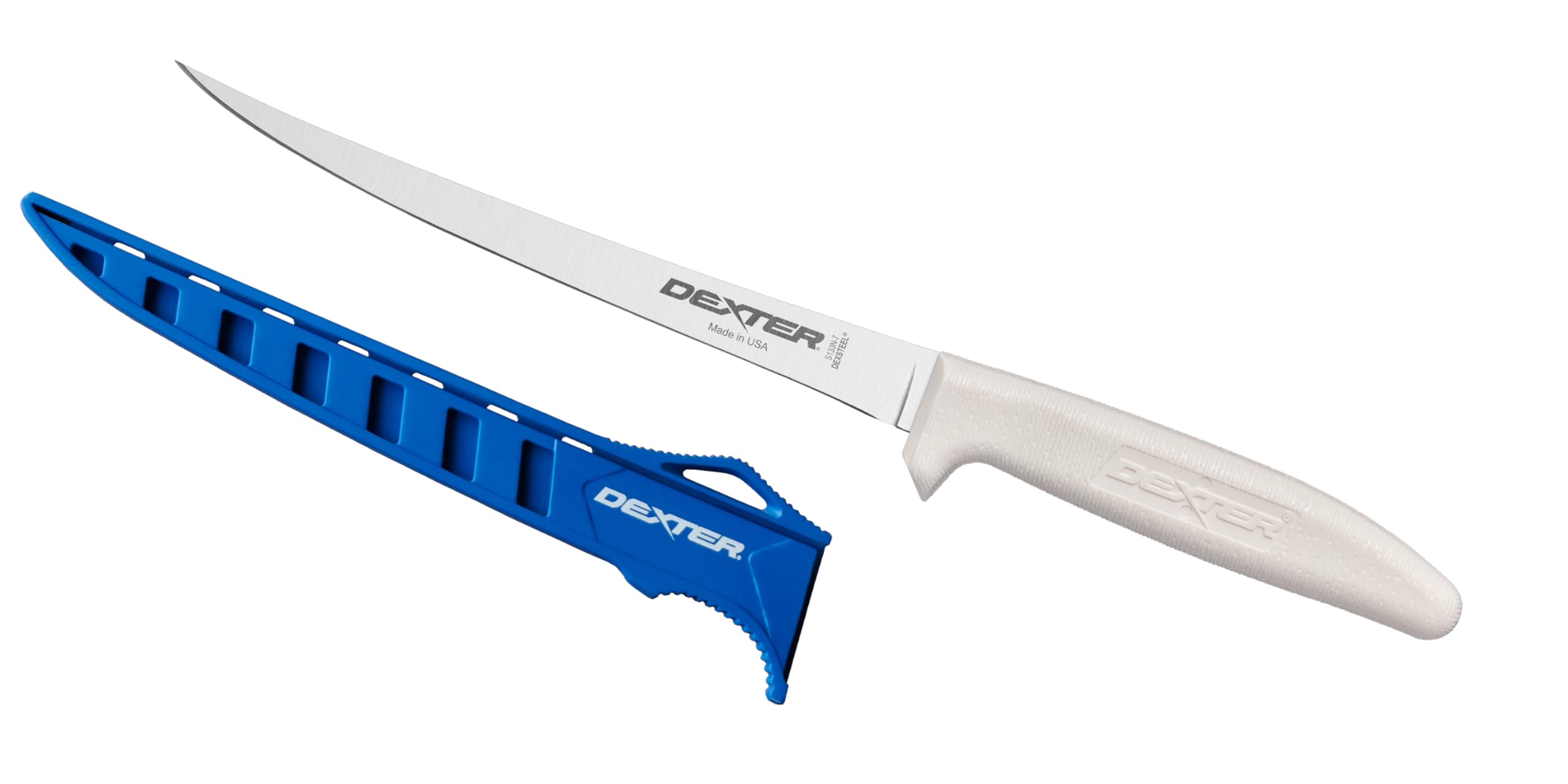 Dexter-Russell 28313 7" Fillet Knife w/Leather Sheath, carded