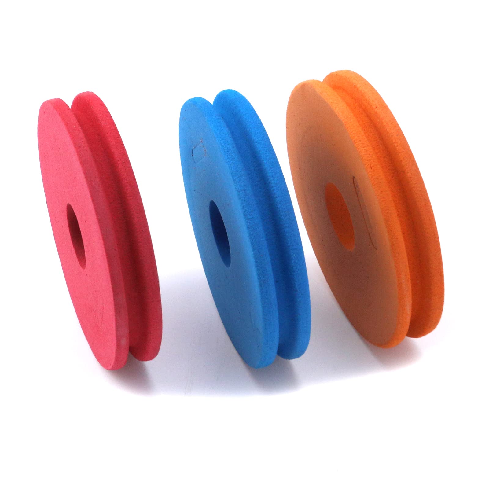 Crapyt 100 PCS Fishing Foam Spools Random Color Rounded 68mm/2.68" Fishing Line Holder Storage Hook,Rig