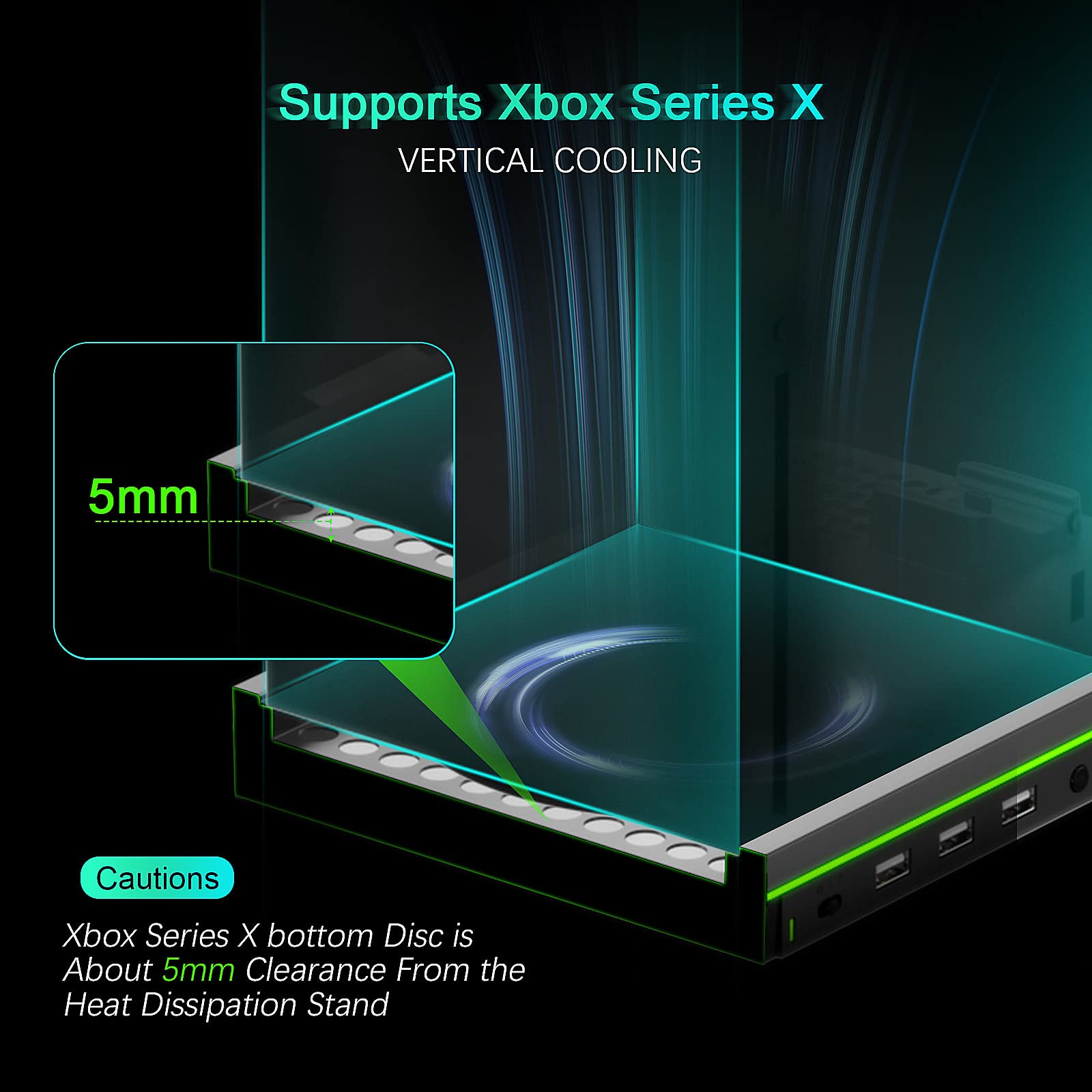 Cooling Fan Charging Station for Xbox Series X/S, Fast Charging Stand Dock Dual Controller Charger Station with 3 USB Ports, Cooling Stand Fan Cooling System for Xbox Series X/S Accessories