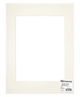 PA Framing, Photo Mat Board, 12 x 16 inches Frame for 9 x 12 inches Photo Art Size - Cream Core/Ivory
