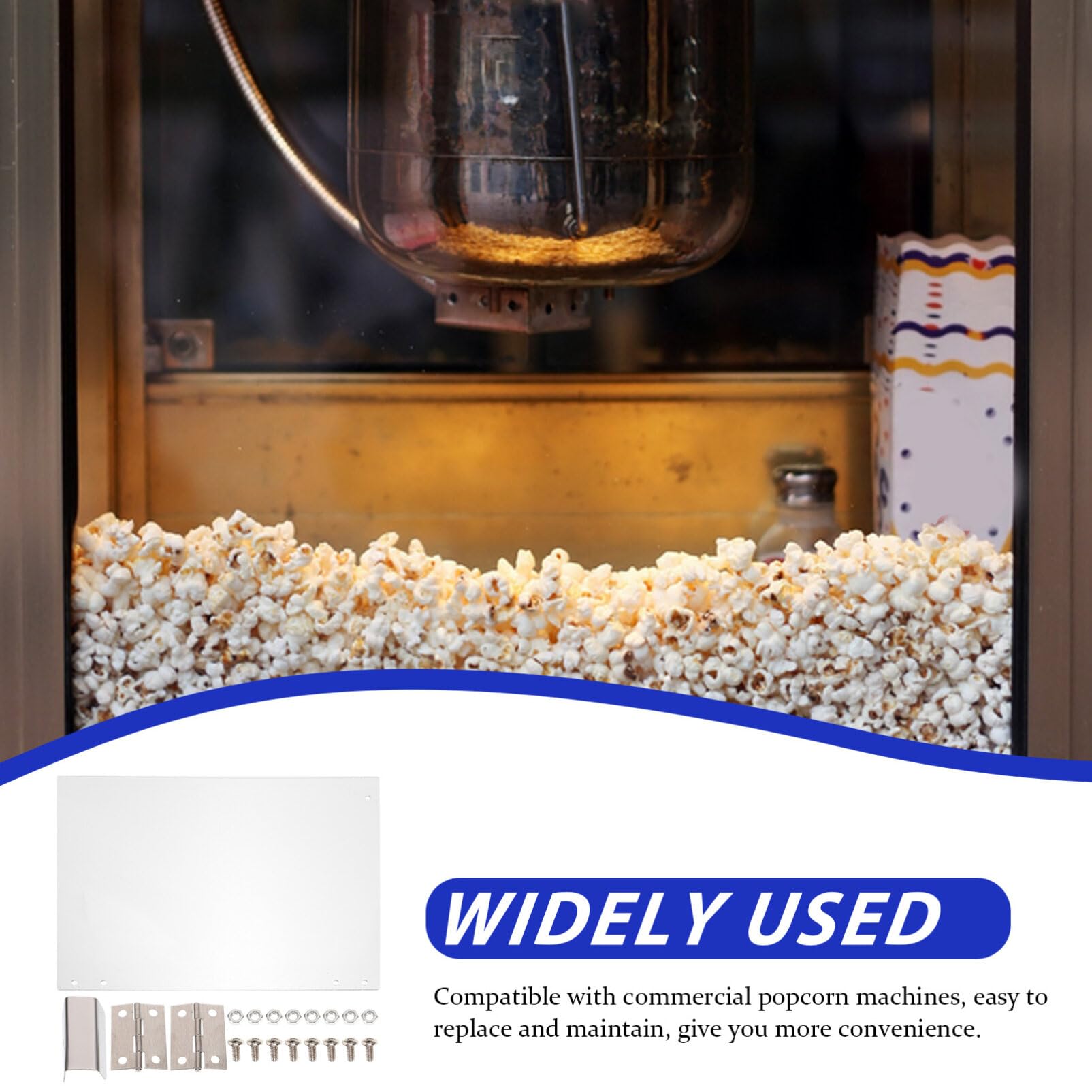 Kichvoe Commercial Popcorn Machine Door Panel Replacement Clear Thicken Pvc Popcorn Maker Panel Baffle Protection Equipment for Popcorn Machine Parts