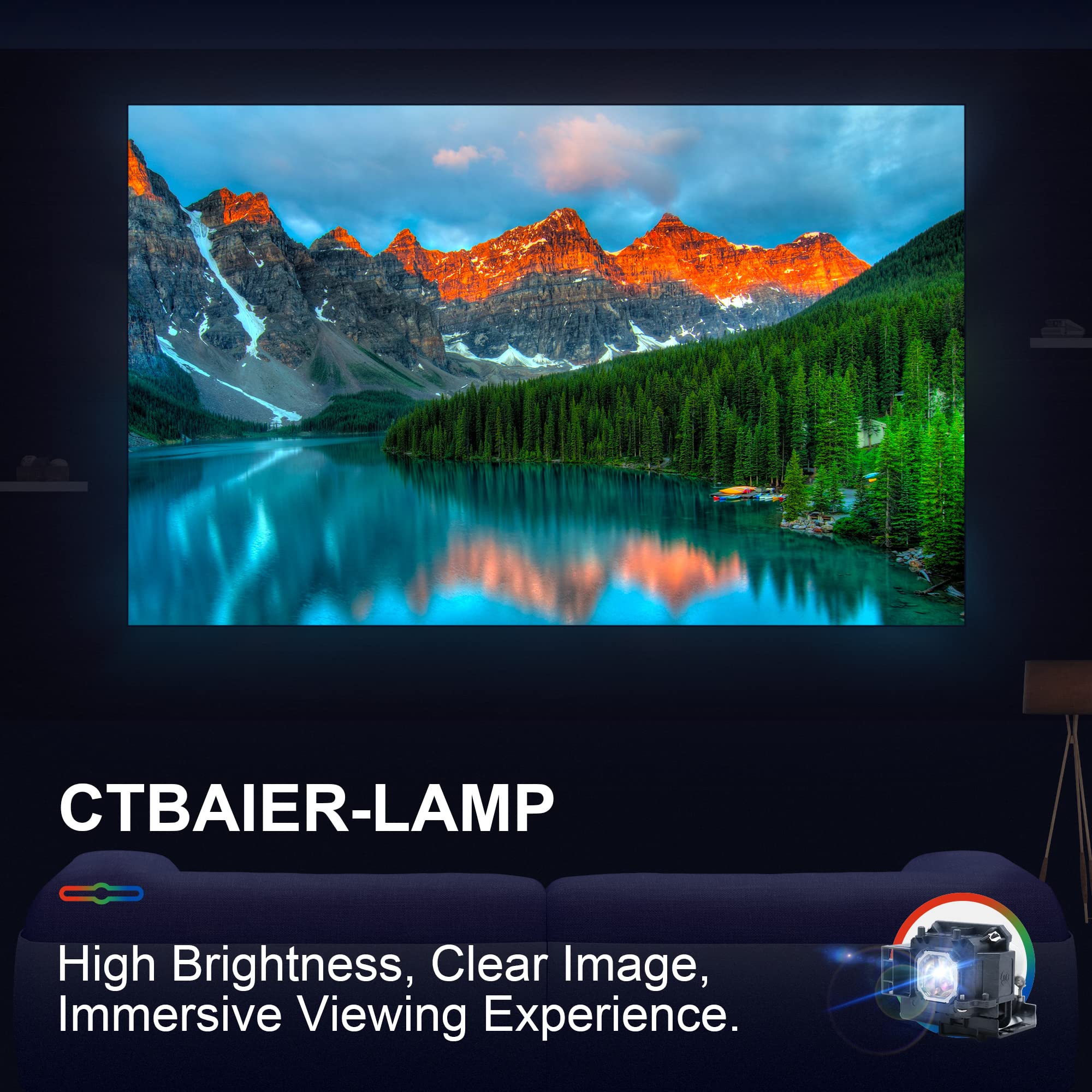 CTBAIER NP15LP Replacement Projector Lamp Bulb for NEC M260X M260W M300X M300XG M260XS M230X M271W M271X M311X with Housing