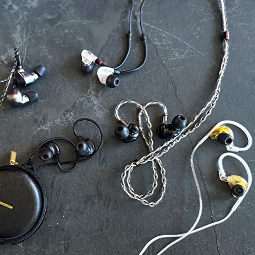 Comply Foam SmartCore Series Round 2.0 Ear Tips for Wired Devices and IEMs | Ultimate Comfort | Unshakeable Fit | TechDefender| Large, 3 Pairs