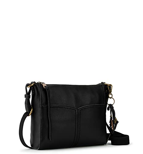 The Sak unisex adult Women's Alameda Leather Crossbody Handbag, Black, One Size US