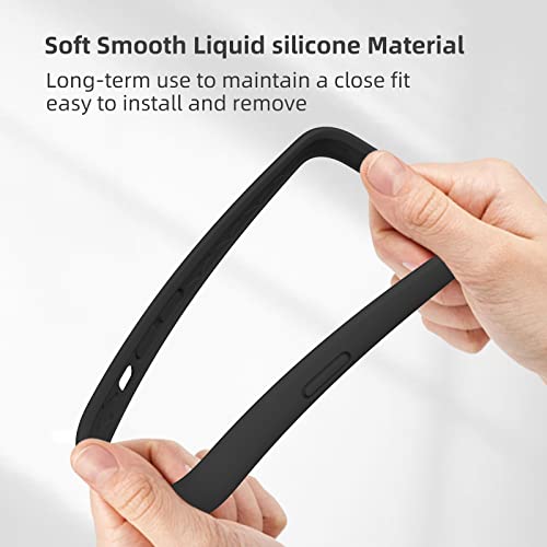 K TOMOTO Compatible iPhone 14 Pro Bumper Case (6.1 Inch), Liquid Silicone Bumper Case [Shock-Absorb] [Raised Edge Protection] [Drop Protection] [Silky and Soft Touch] Frame Bumper Case, Black