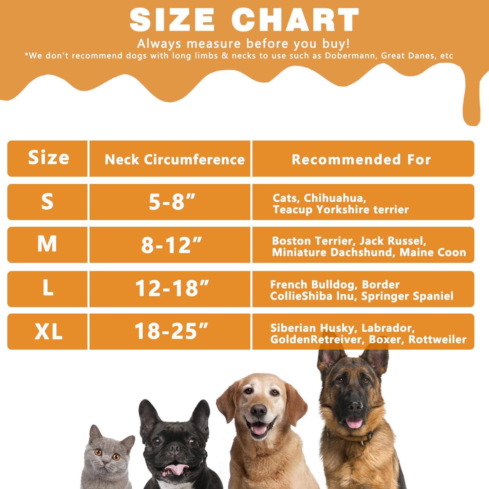 Inflatable Dog Cone Collar Alternative After Surgery - Soft Pet Recovery Collar & Cone for Large Medium Small Dogs to Stop Licking, Protective Dog Neck Donut Collar Does Not Block Vision E-Collar, L