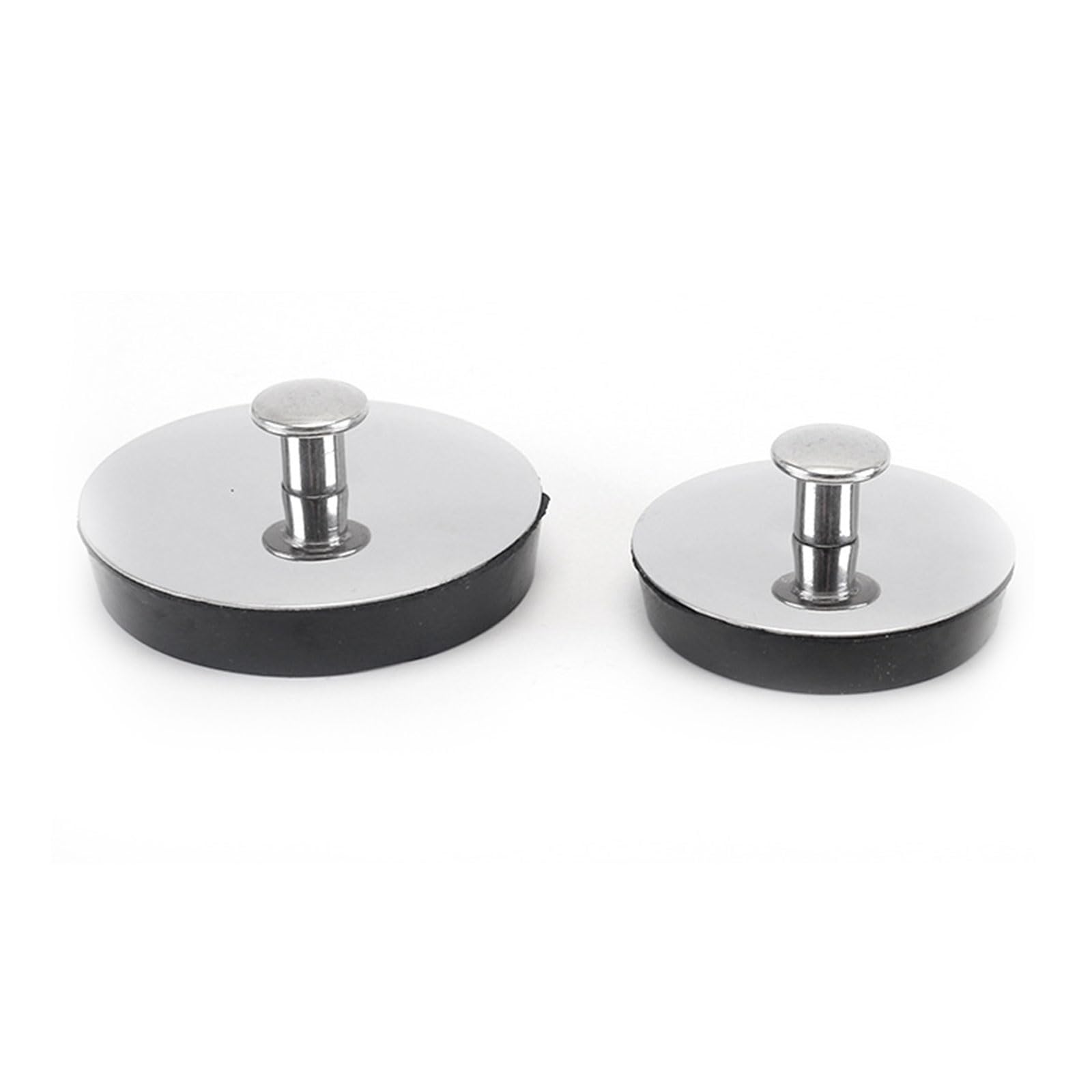 Gllehkt Universal Bath Plug Caps Stainless Steel Drain Plug Easy to Use Handle Bath Tub Drain Stopper for Kitchen Bathroom, 45mm
