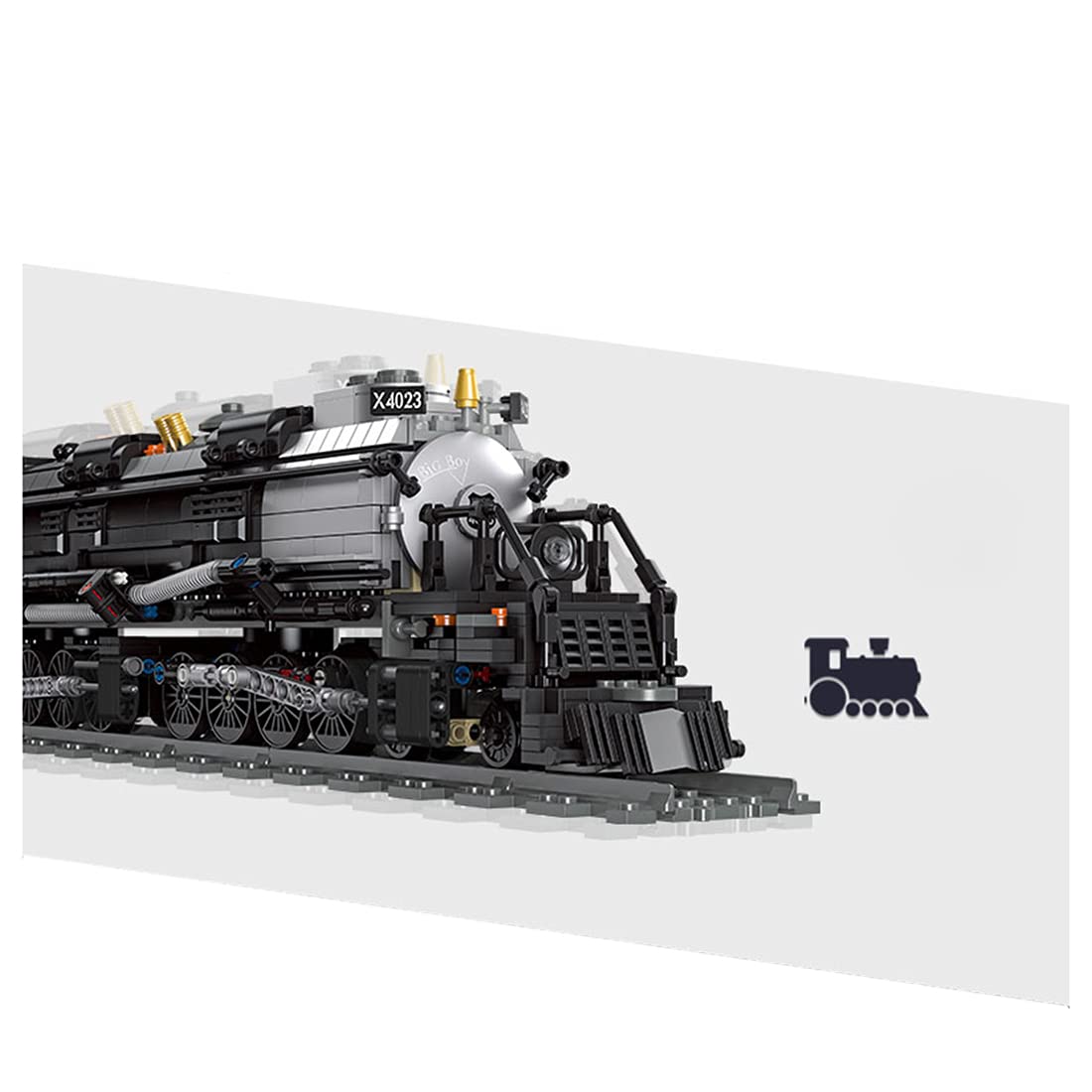 DWIU Technic Train Steam Locomotive Model, 1608+Pcs Train Building Blocks with Track,MOC Steam Train Building Model kit Kids, Adults Construction Toy Compatible with Lego Technic,R55514L5OJ17XBSQLWJS