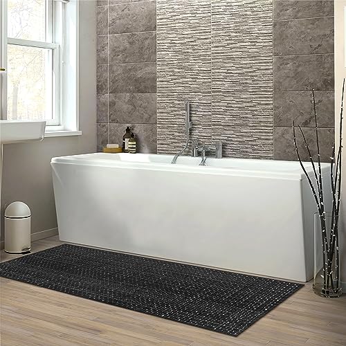 Nailttos Kitchen Runner Rug 2' x 6', Modern Hand Woven Reversible Bohemian Black and White Rug, Machine Washable Kitchen Rug Runner Floor Carpet for Bedroom Bathroom Laundry Living Room