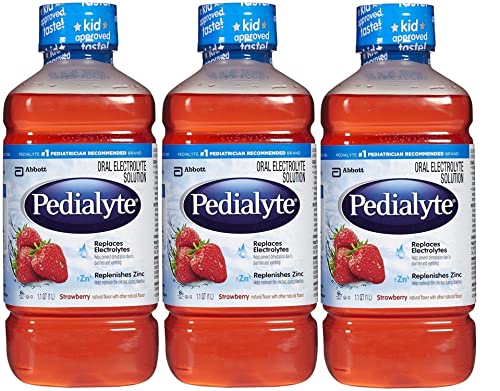 Pedialyte Oral Electrolyte Solution - Strawberry - 1 lt (Strawberry, 3 pack)