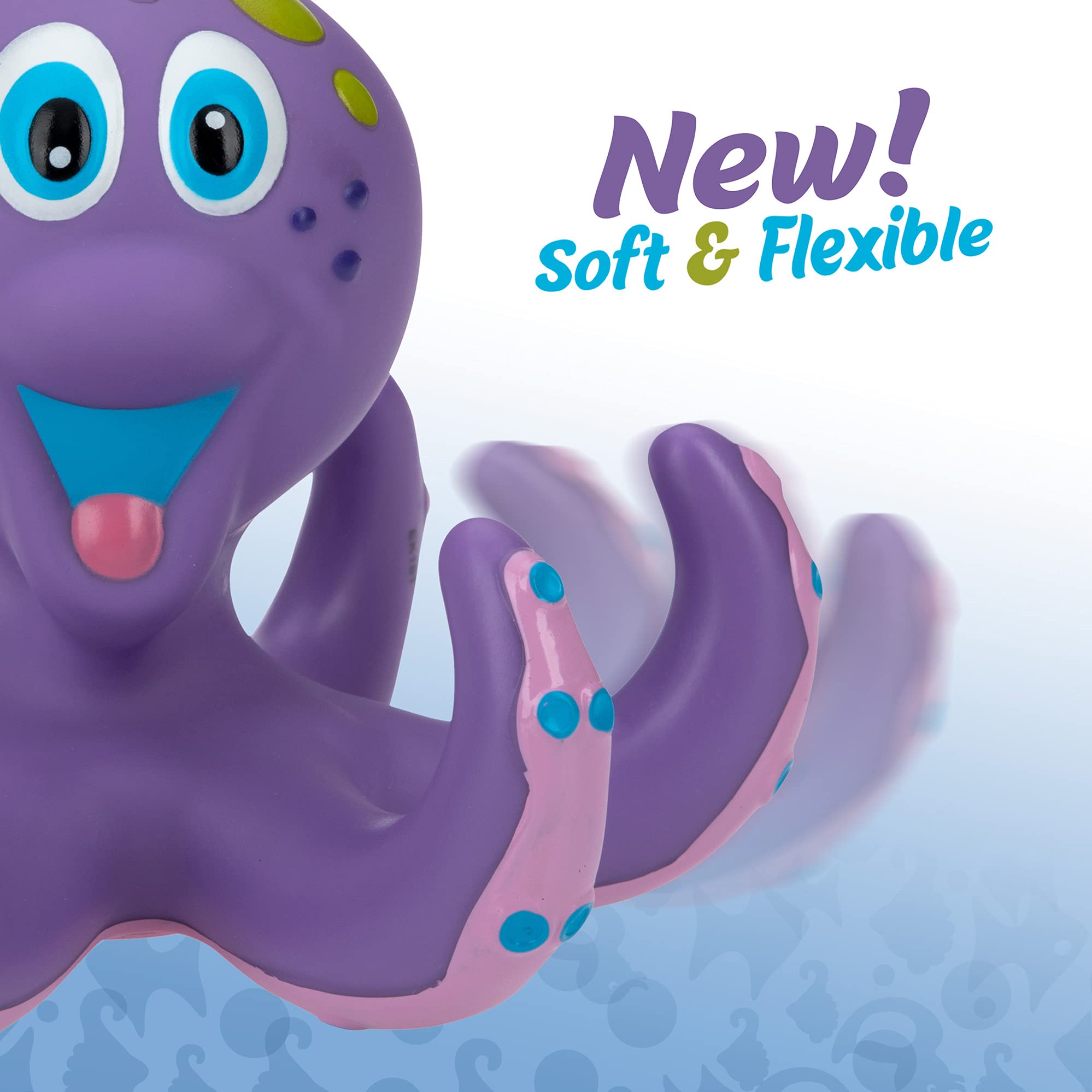 Factory Direct Partners SoftScape Playtime Grow-n-Learn Tunnel Climber Plus Pads for Toddlers and Nuby Floating Purple Octopus with 3 Hoopla Rings Interactive Bath Toy
